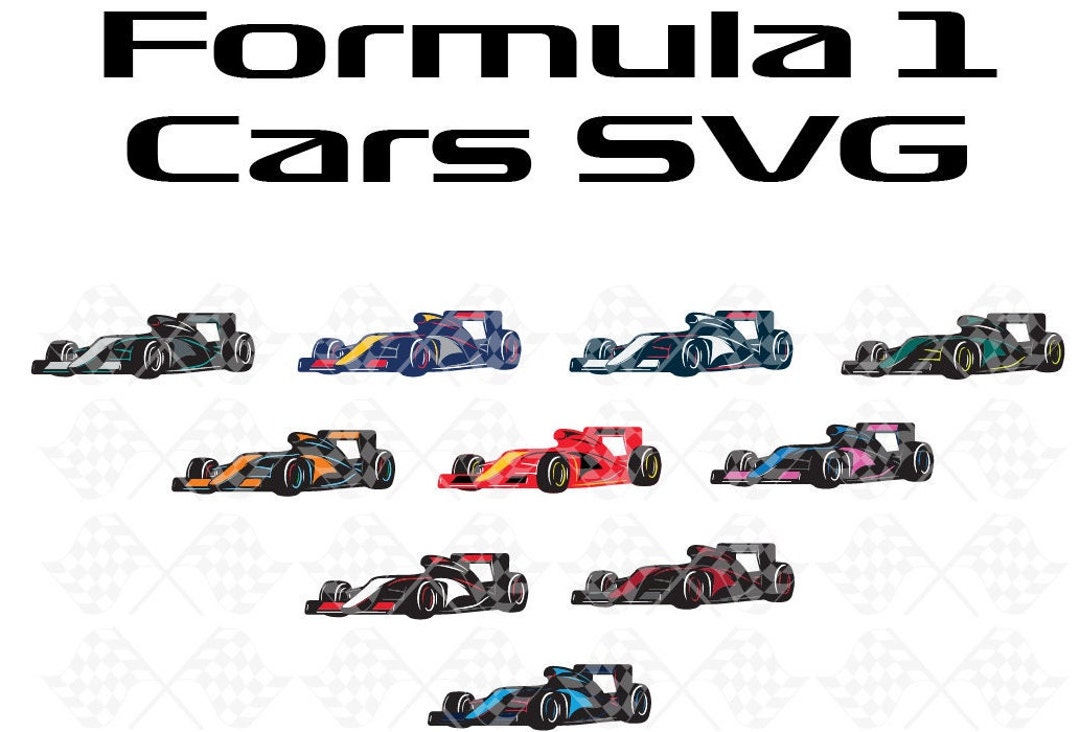 Formula 1 Cars SVG and PNG - Etsy