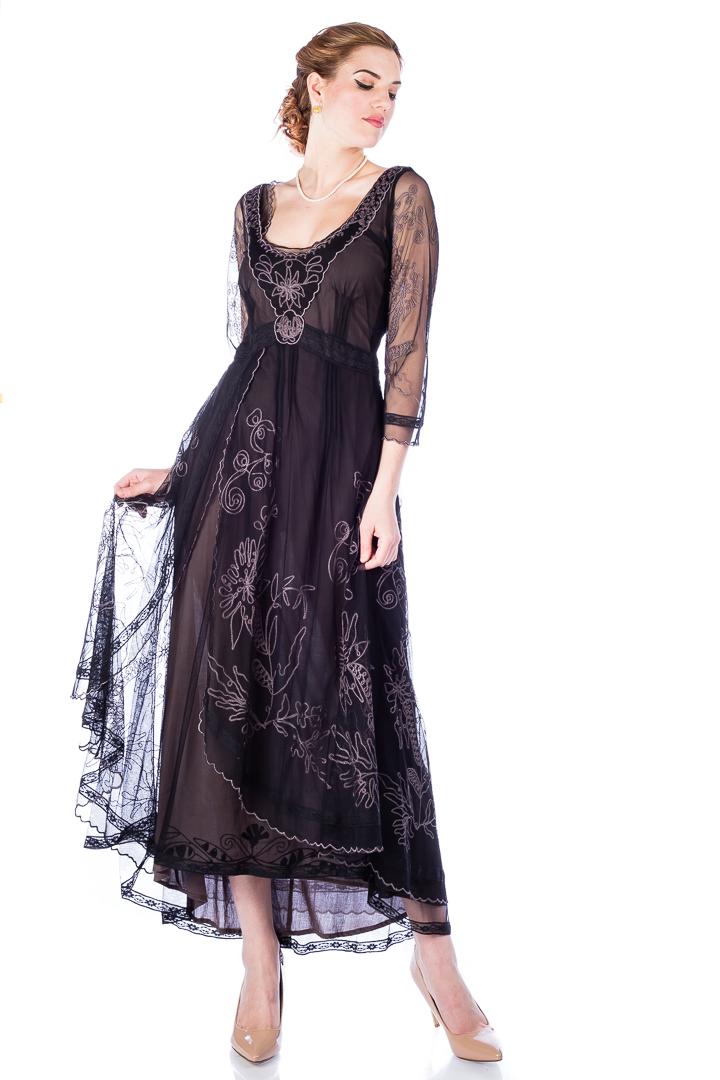 Nataya 40163 Downton Abbey Vintage Lace Mother of the Bride Dress ...