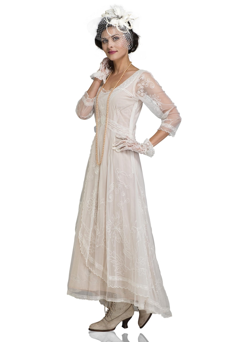 Nataya 40163 Downton Abbey Vintage Lace Mother of the Bride Dress ...