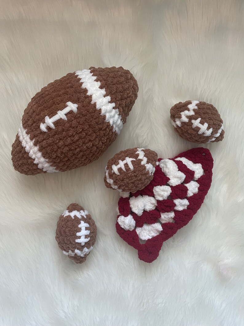 Crochet Football Football Lovey Fall Decoration Mini Football Handmade ...