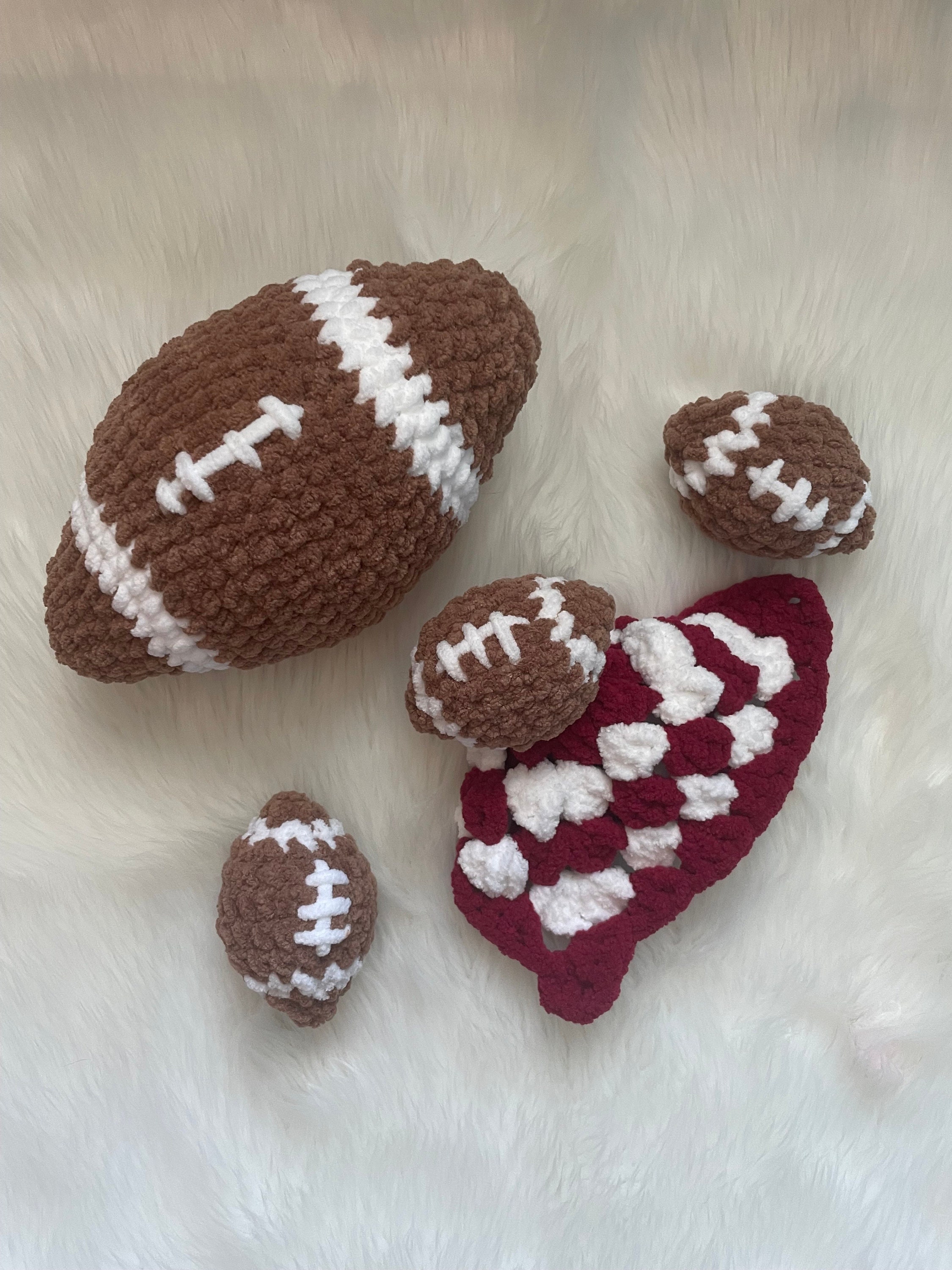 Crochet Football Football Lovey Fall Decoration Mini Football Handmade ...