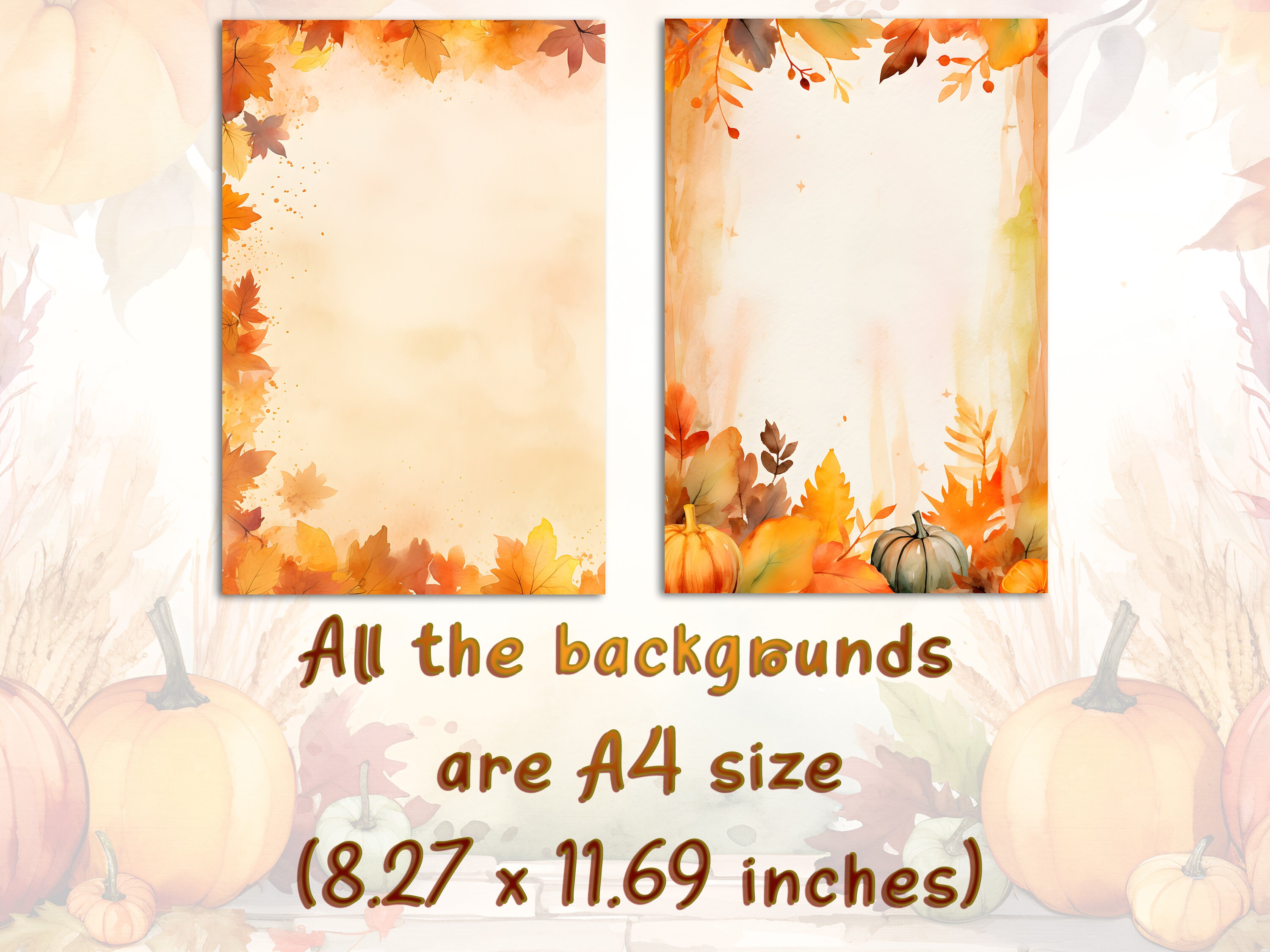 Watercolor Thanksgiving Backgrounds, Texture Background for ...