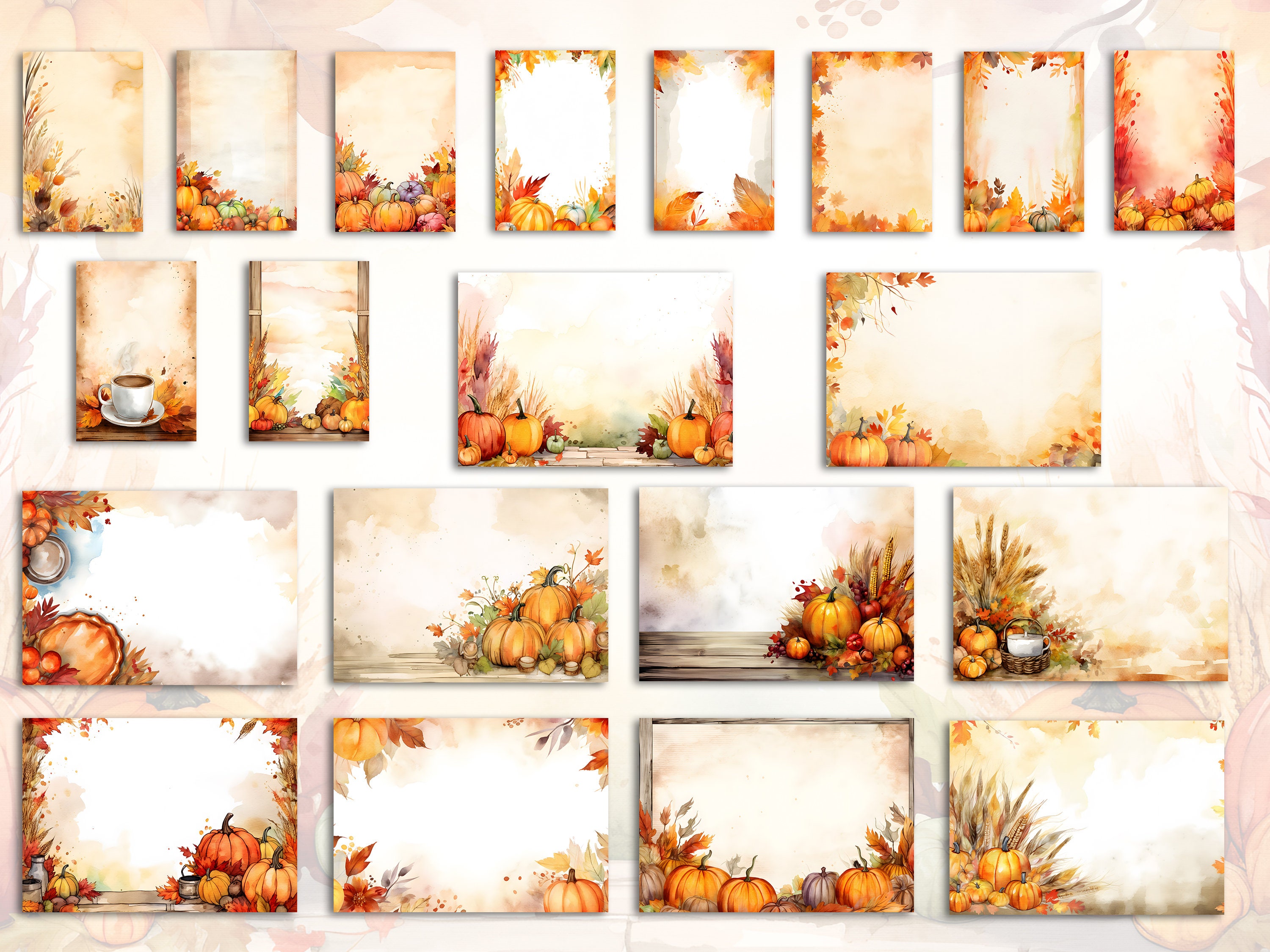 Watercolor Thanksgiving Backgrounds, Texture Background for ...
