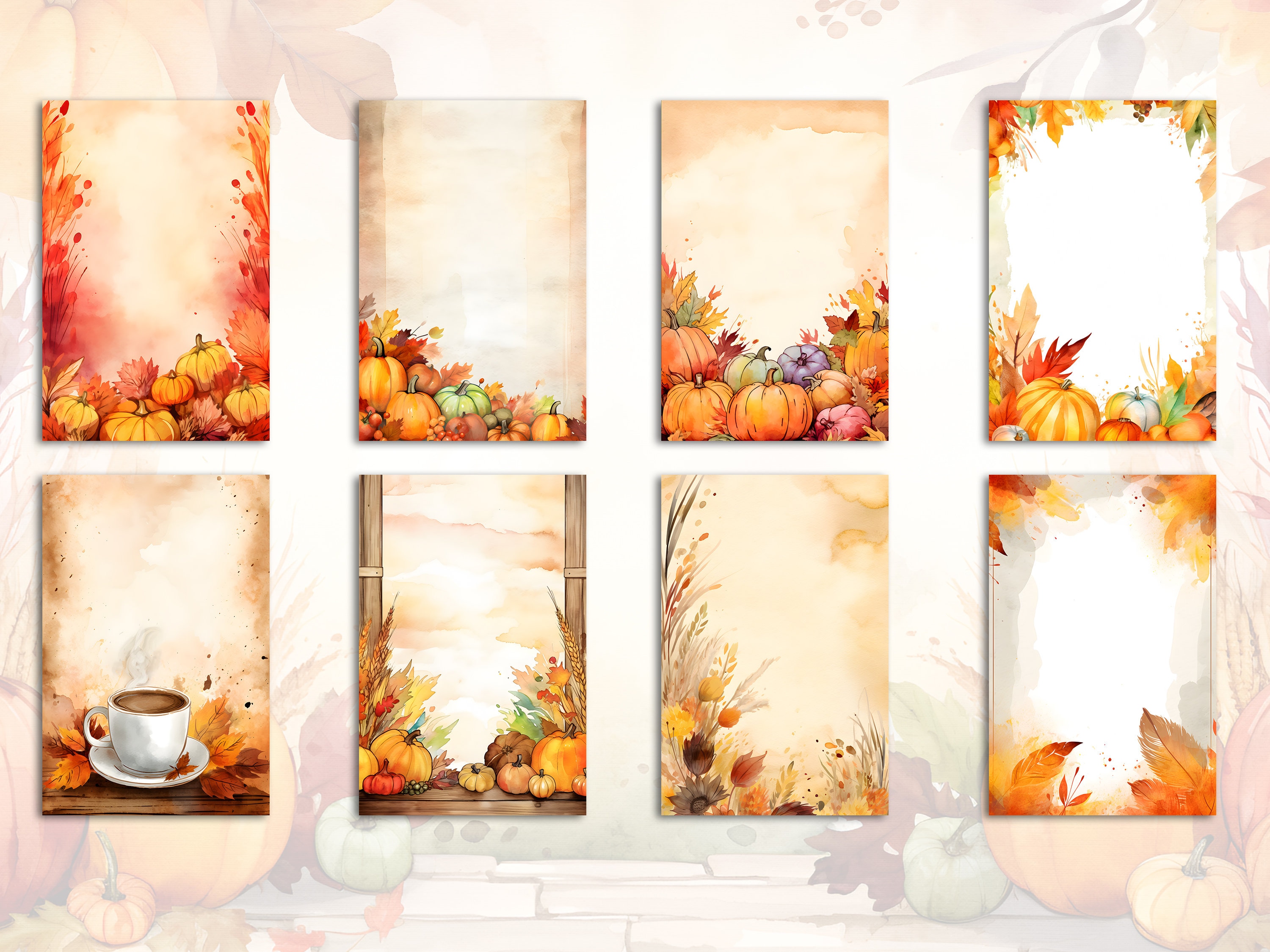 Watercolor Thanksgiving Backgrounds, Texture Background for ...