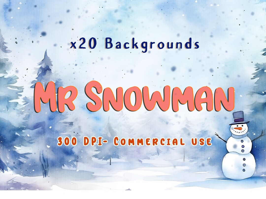 Watercolor Snowman Backgrounds, Texture Background for Christmas and ...
