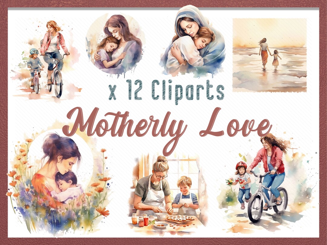 Watercolor Mother's Day Clipart Collection for Instant Download ...