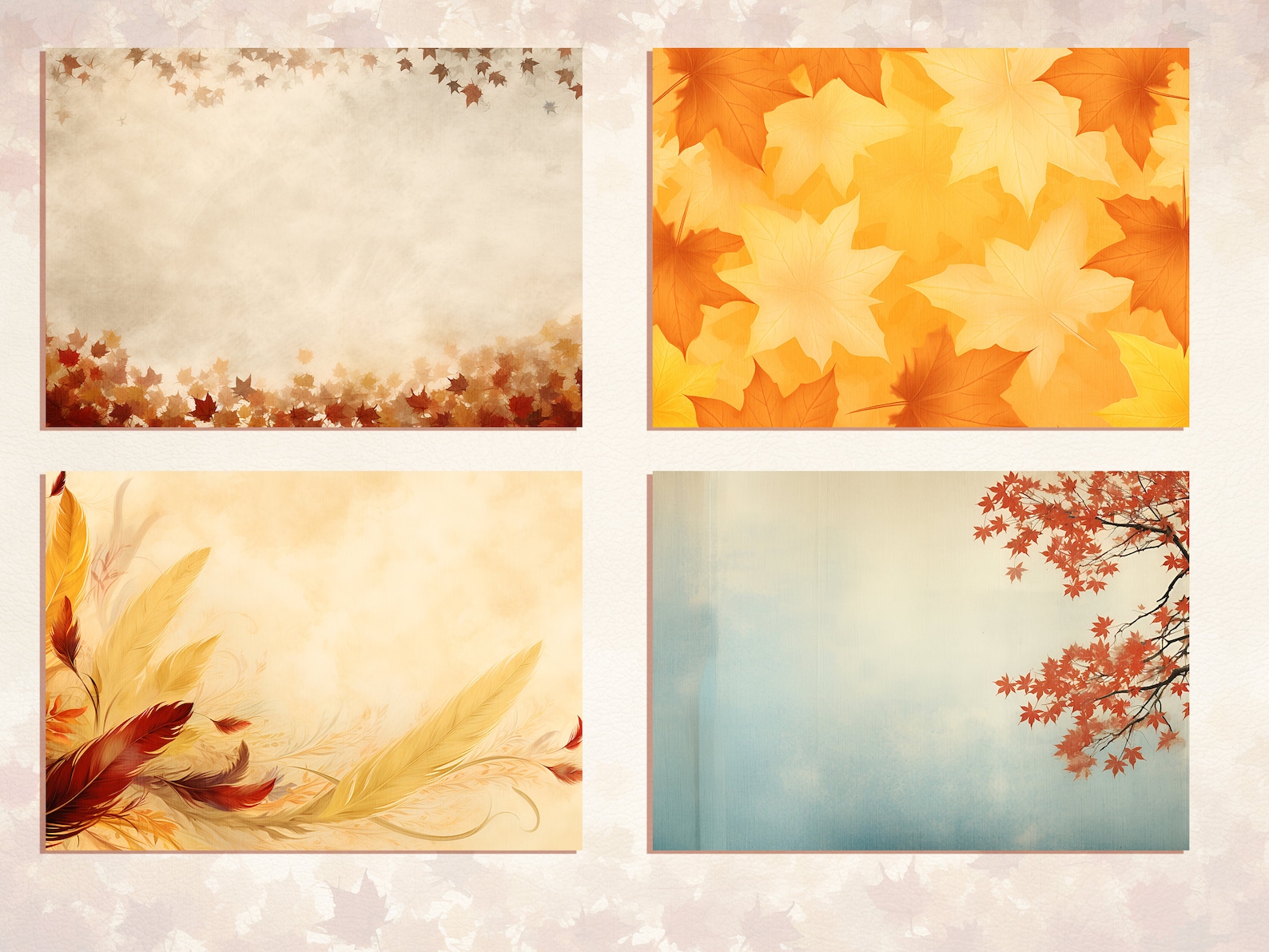Watercolor Autumn Backgrounds, Texture Background for Fall and Autumn ...
