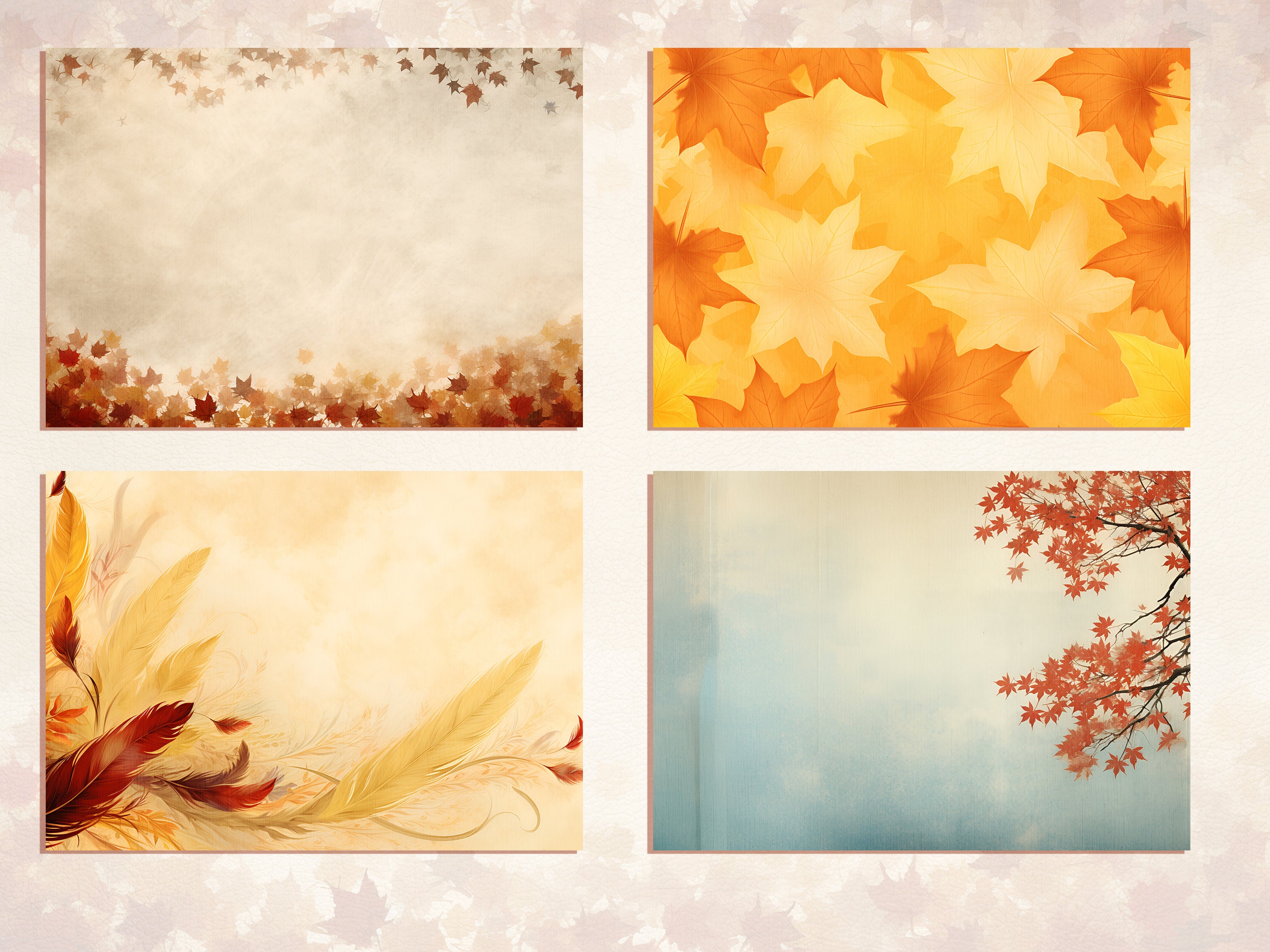 Watercolor Autumn Backgrounds, Texture Background for Fall and Autumn ...