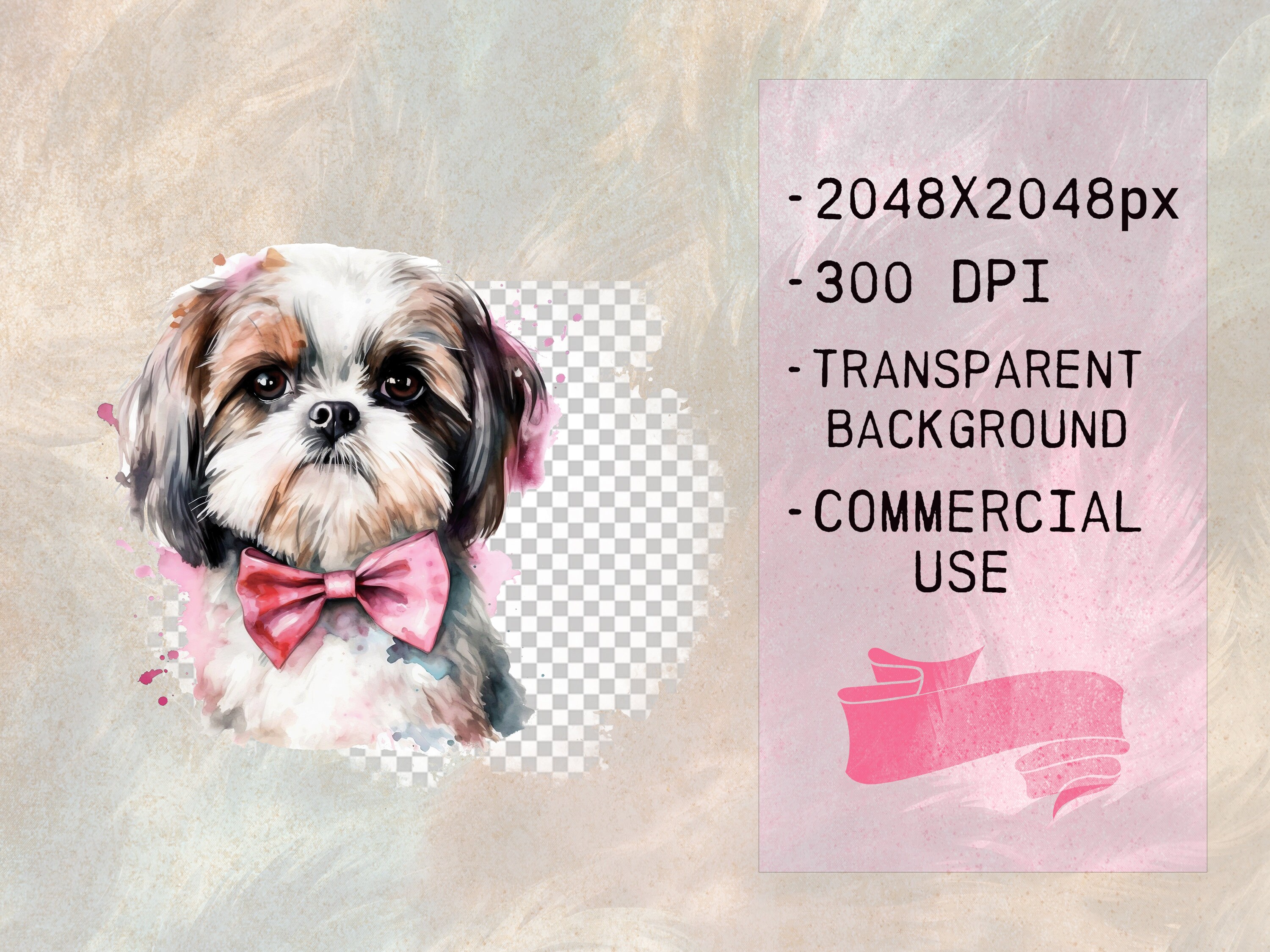 Watercolor Clipart Cats and Dogs, Cute Pets PNG Bundle, Watercolor ...