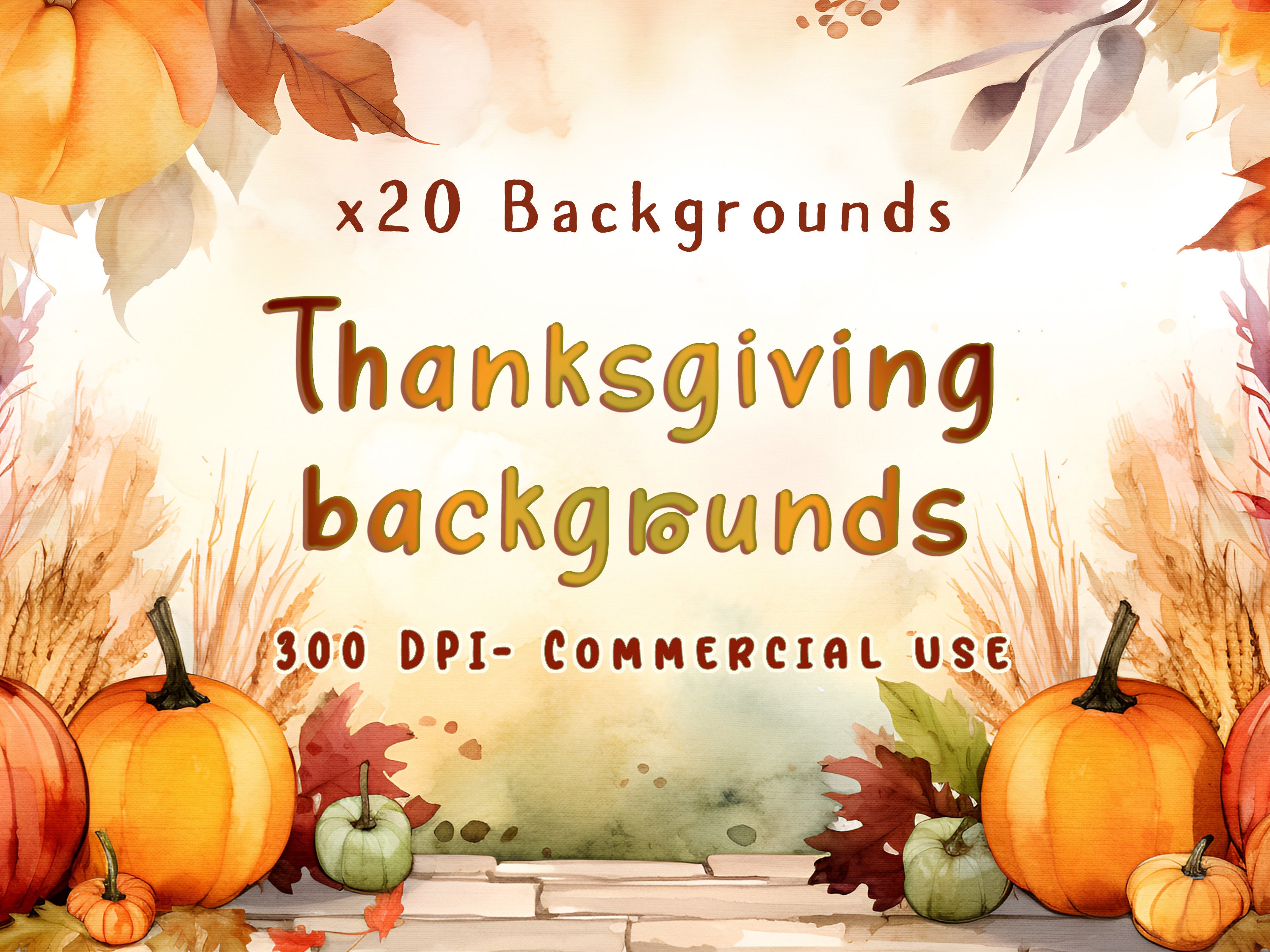 Watercolor Thanksgiving Backgrounds, Texture Background for ...