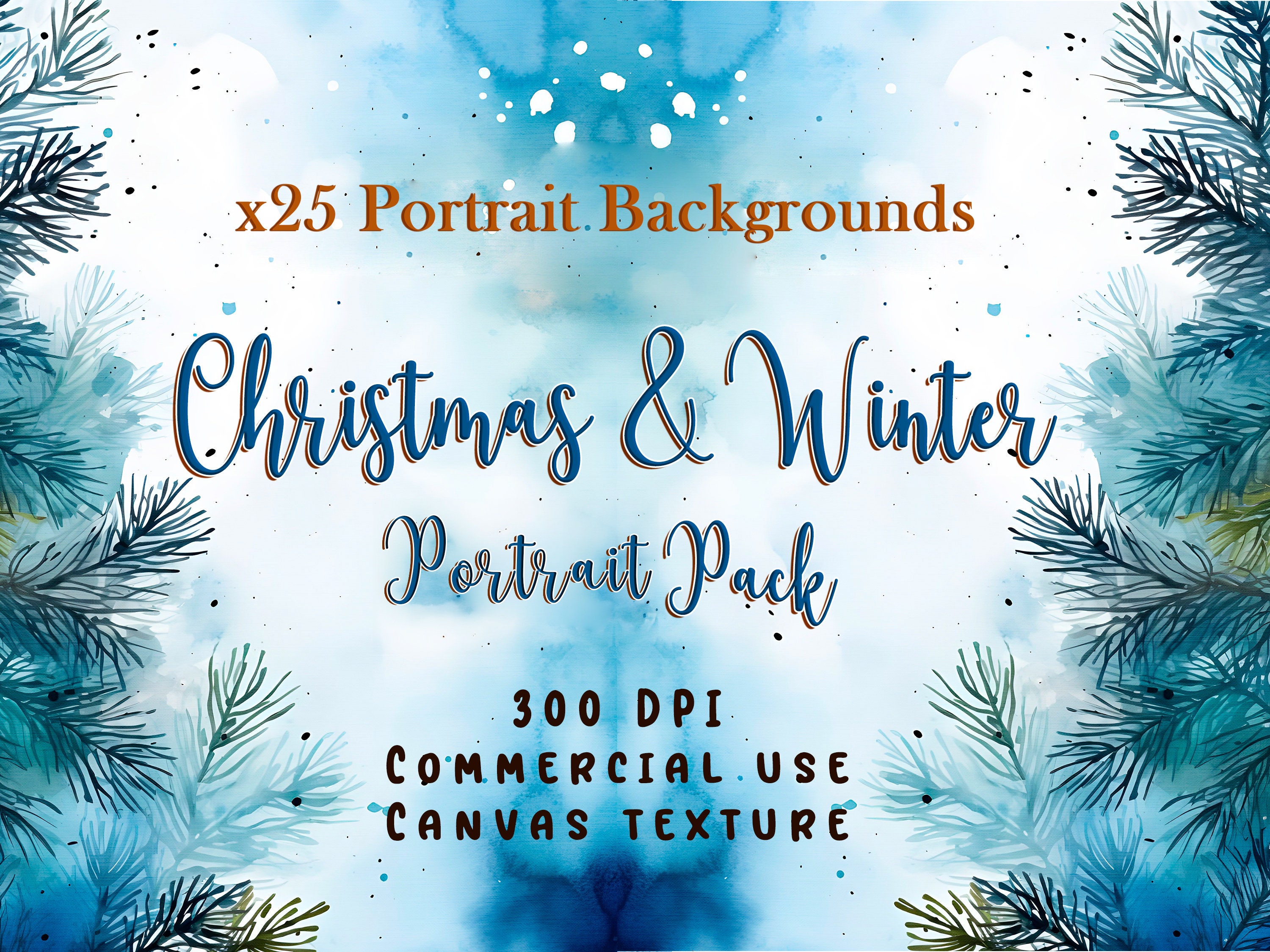 Watercolor A4 Portrait Christmas Backgrounds, Texture Background for ...