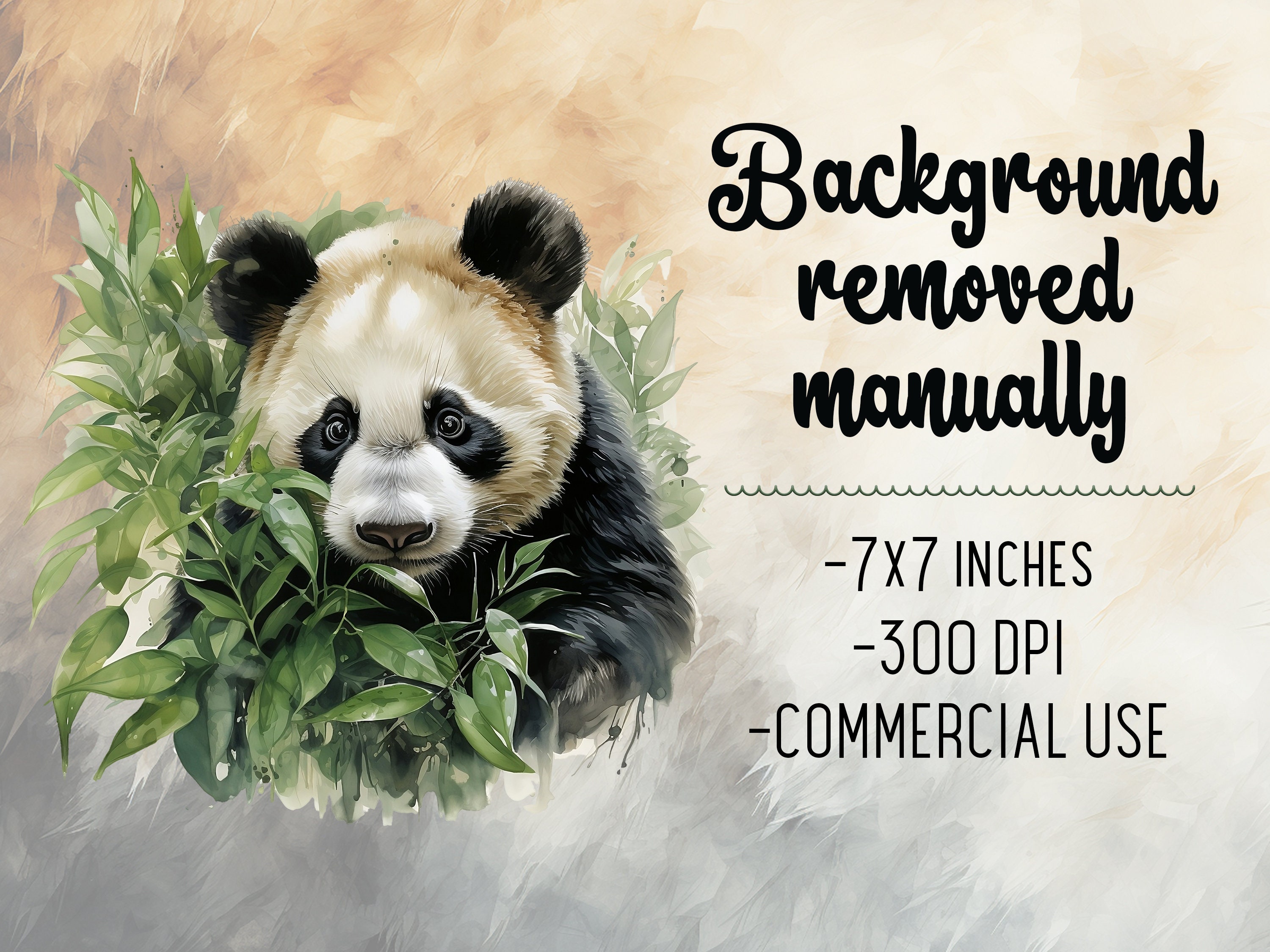 Watercolor Panda Clipart Bundle, Watercolor Cute and Funny Pandas PNG ...