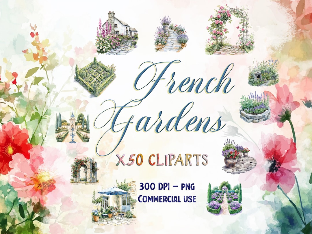 Watercolor Gardening Clipart Bundle, Watercolor Gardenings Tools PNG ...