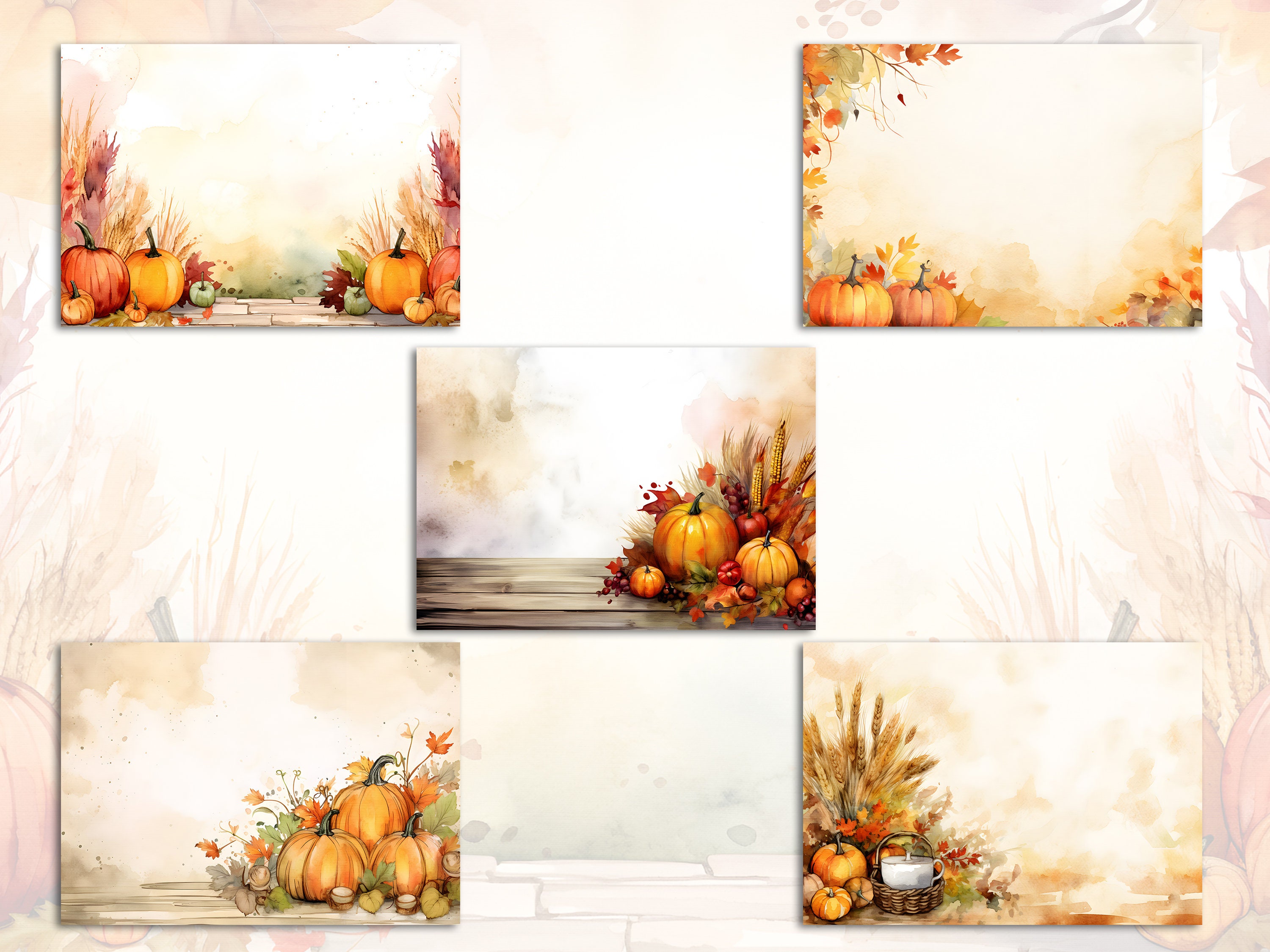 Watercolor Thanksgiving Backgrounds, Texture Background for ...