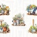 Watercolor Gardening Clipart Bundle, Watercolor Gardenings Tools PNG ...