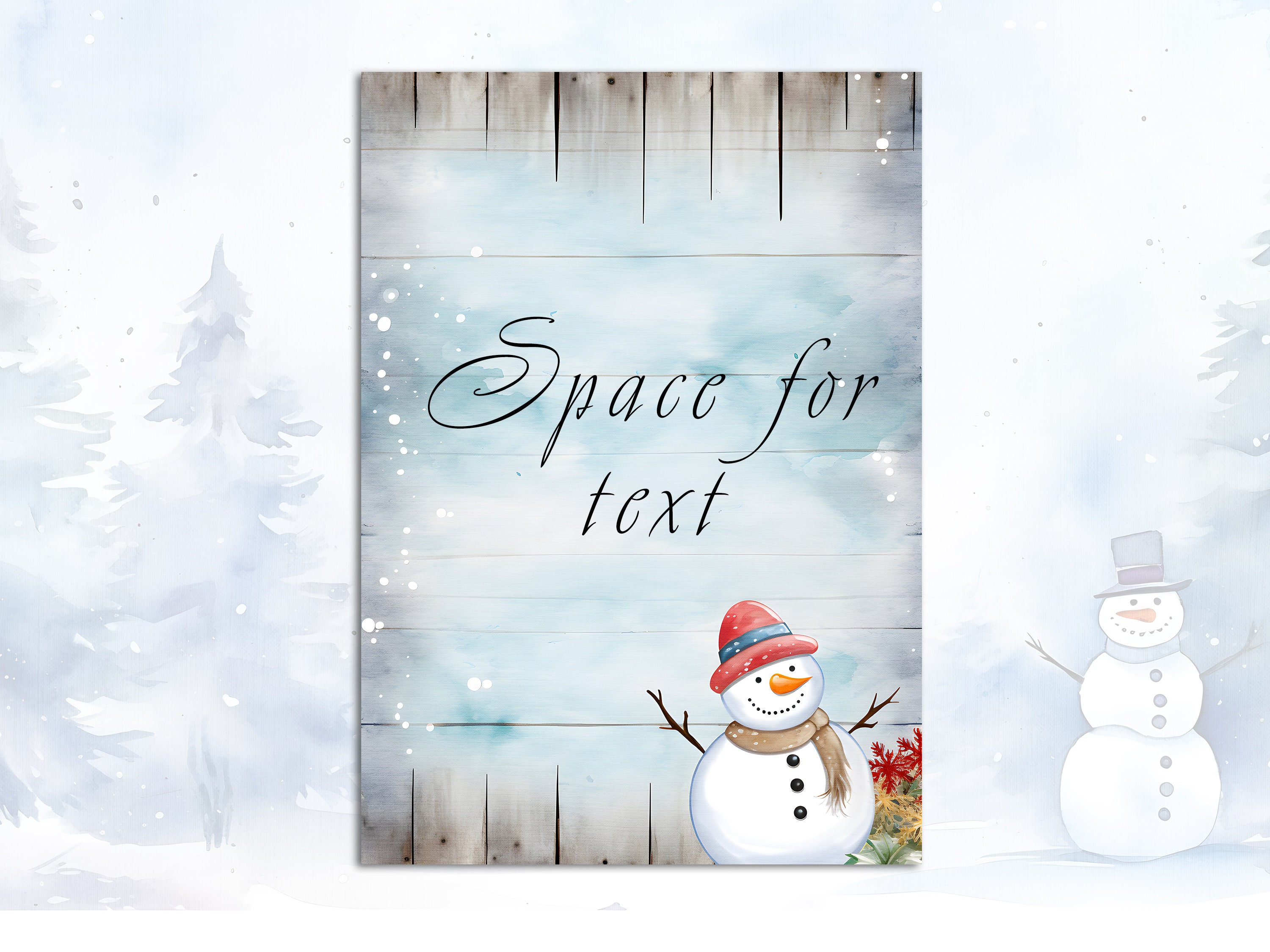 Watercolor Snowman Backgrounds, Texture Background for Christmas and ...