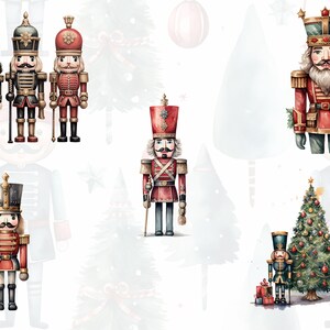 Watercolor Christmas Nutcrakers Bundle, Nutcraker PNG for Creative ...