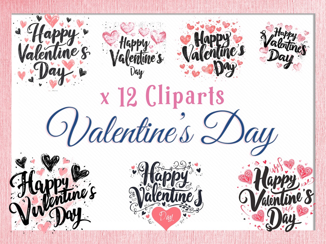 Happy Valentine's Day Cliparts for Invitation Cards, Love Letters and ...