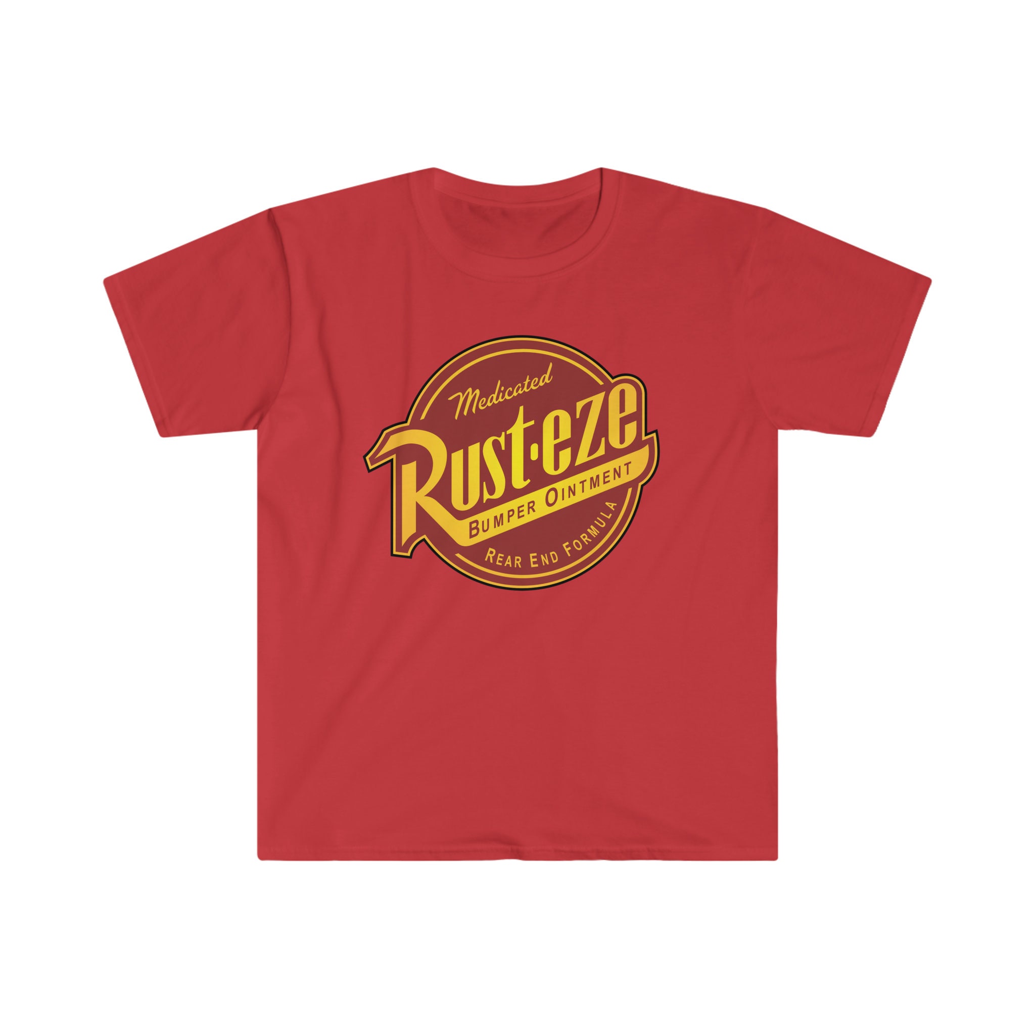 Rust-eze Logo Disney Pixar Cars Unisex Softstyle T-shirt / Vintage Cars Tshirt / Lightning ...