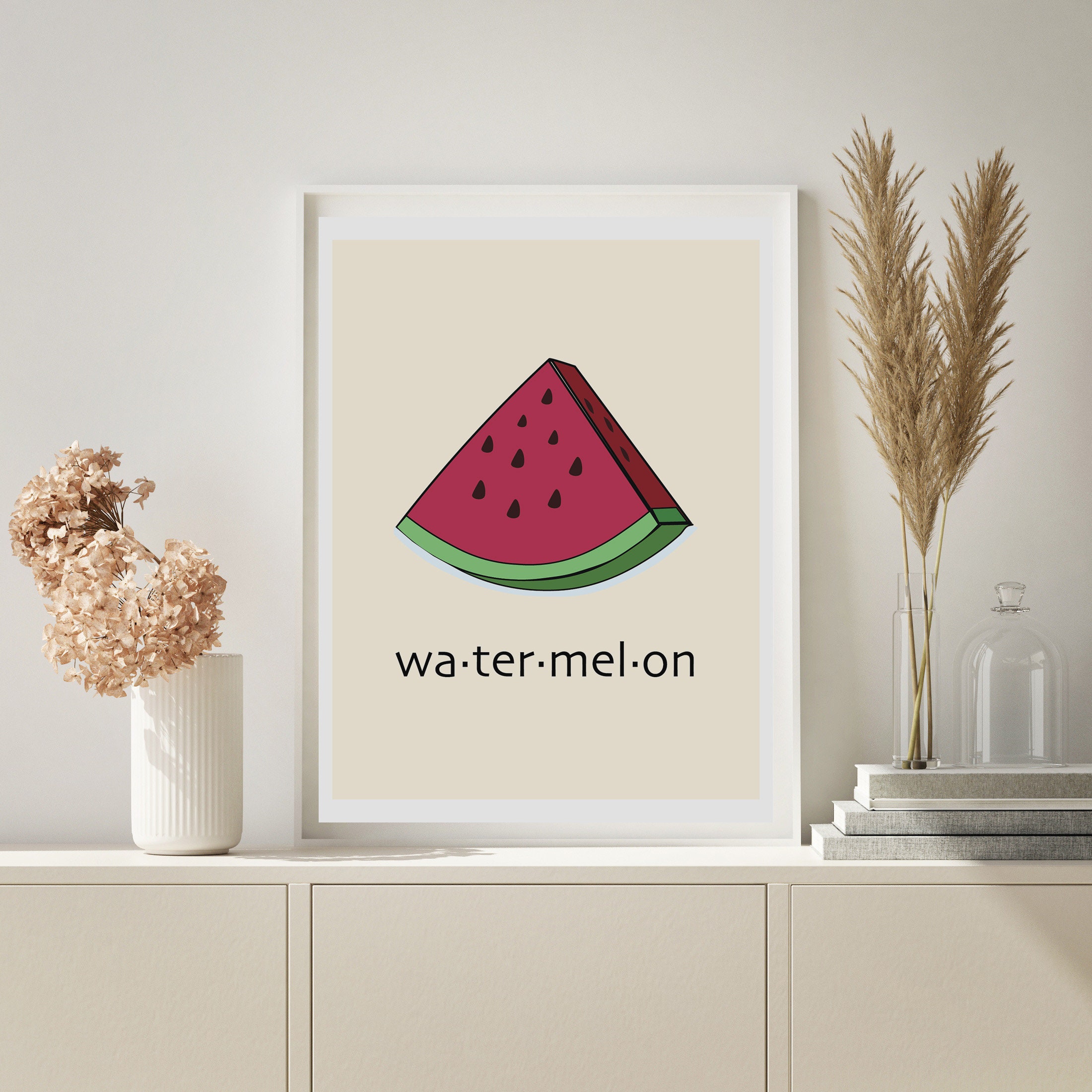 Watermelon Modern Print Download, Gallery Wall Art, DIGITAL ...
