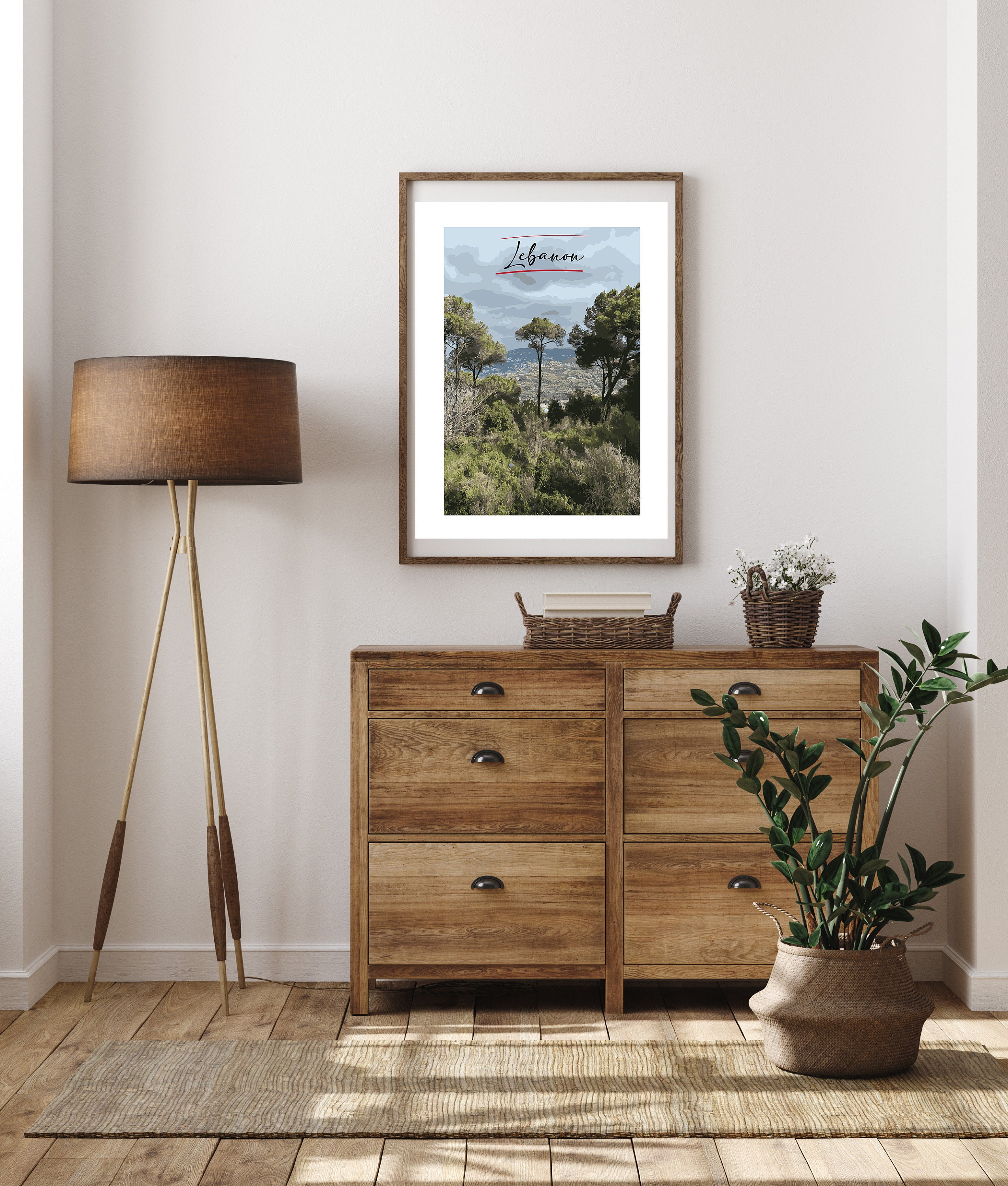 Lebanese Poster/tree of Lebanon.abstract Modern Print Download, Gallery ...