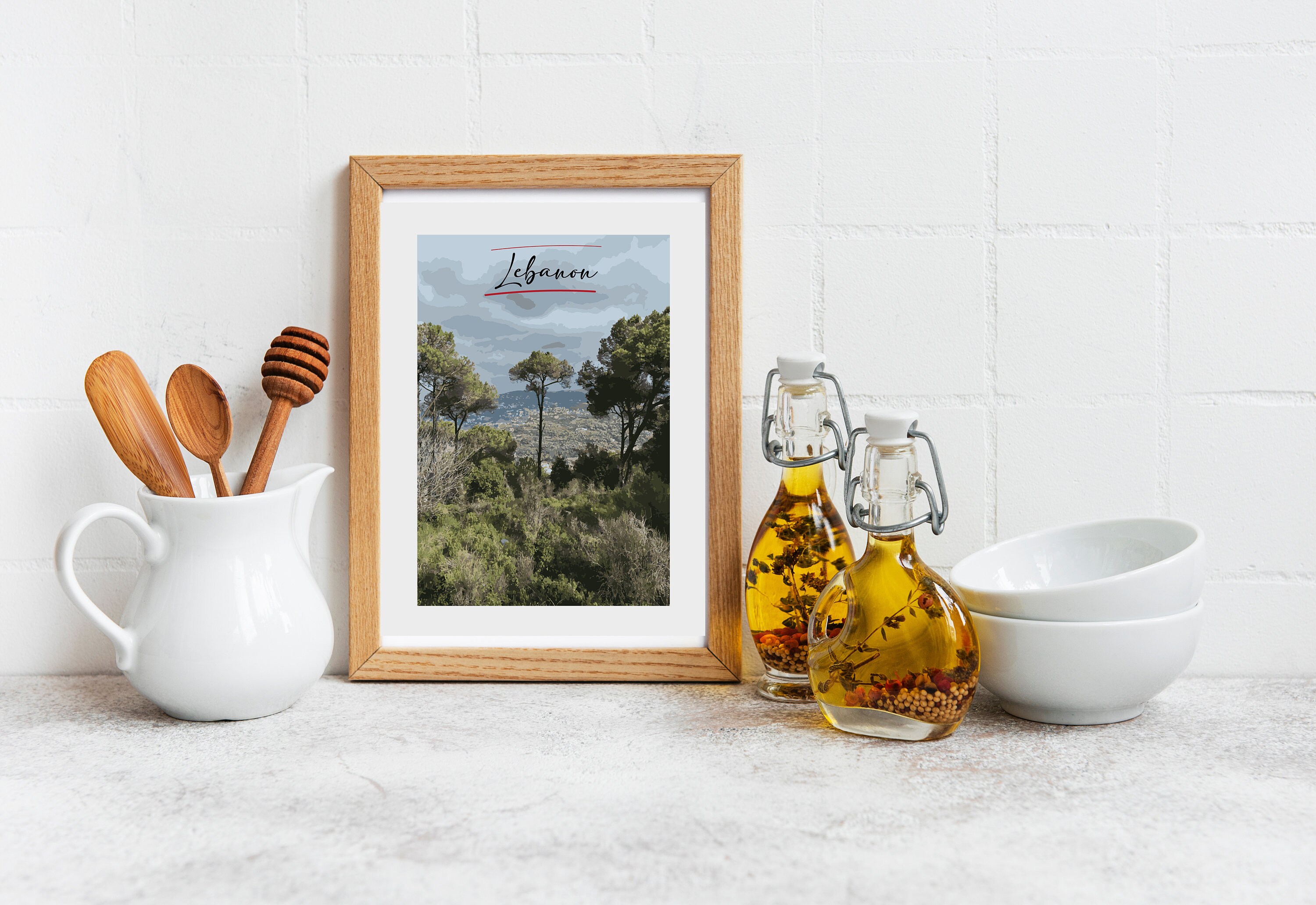 Lebanese Poster/tree of Lebanon.abstract Modern Print Download, Gallery ...