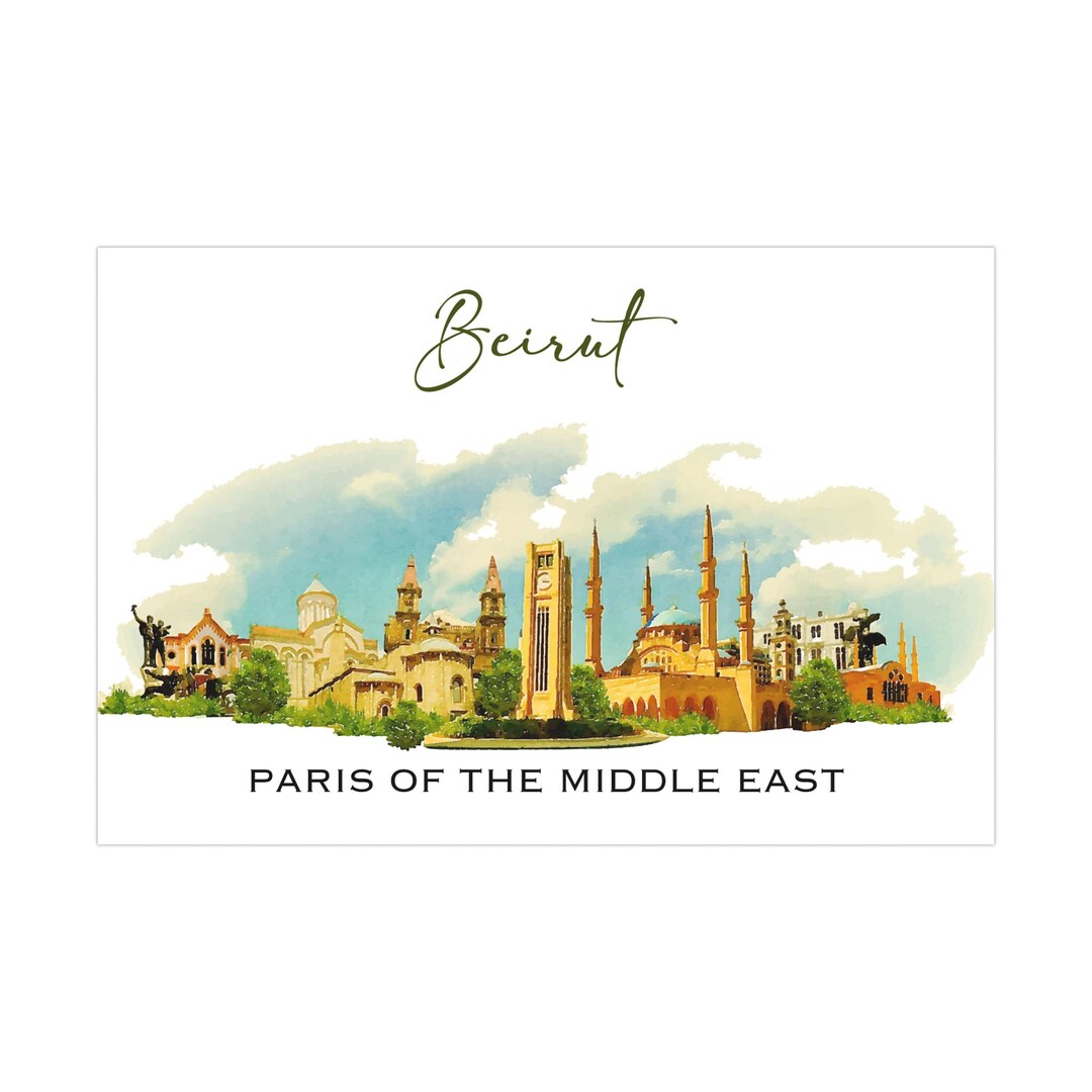 Beirut Poster, Beirut City Travel Print, Paris of the Middle East ...