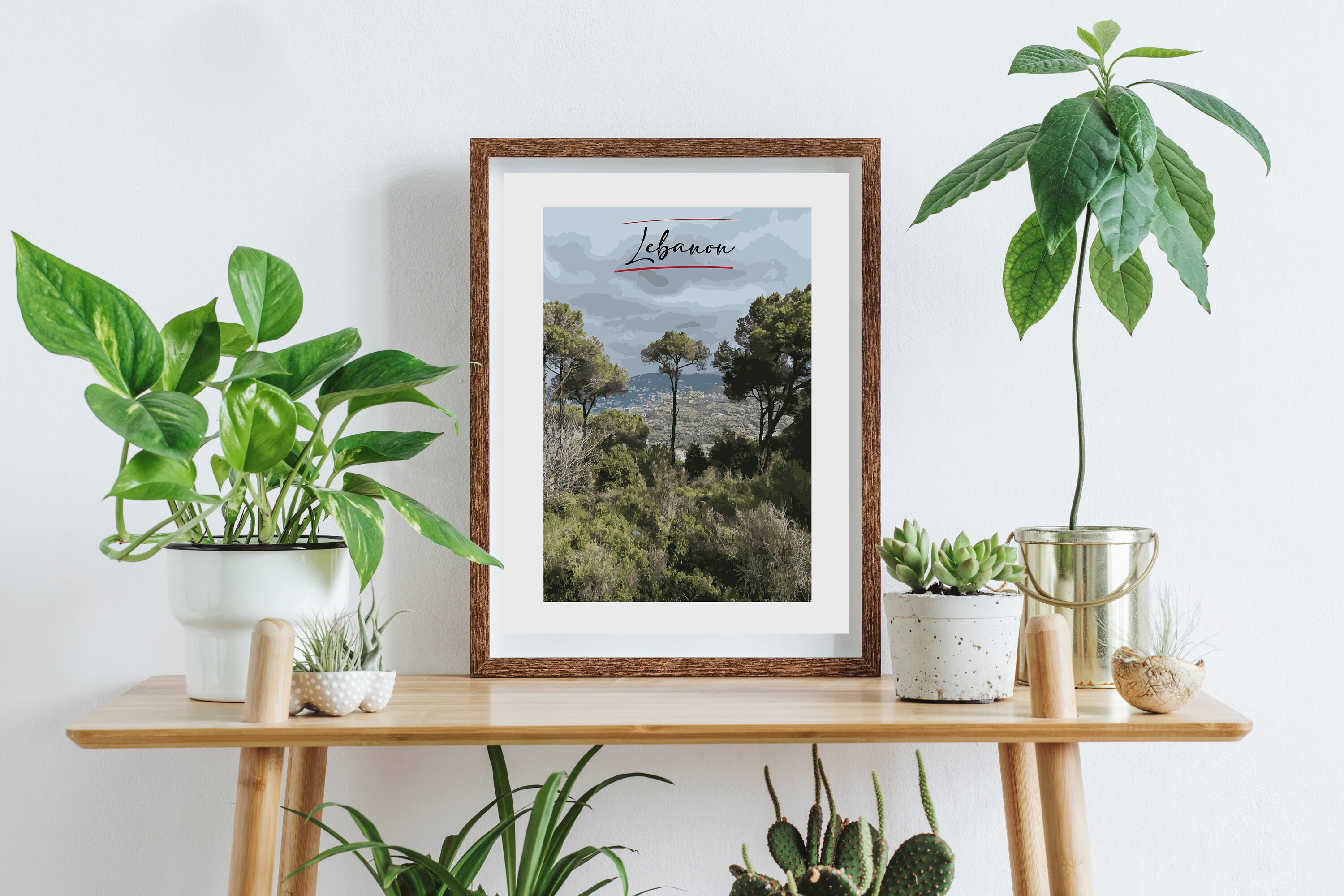 Lebanese Poster/tree of Lebanon.abstract Modern Print Download, Gallery ...