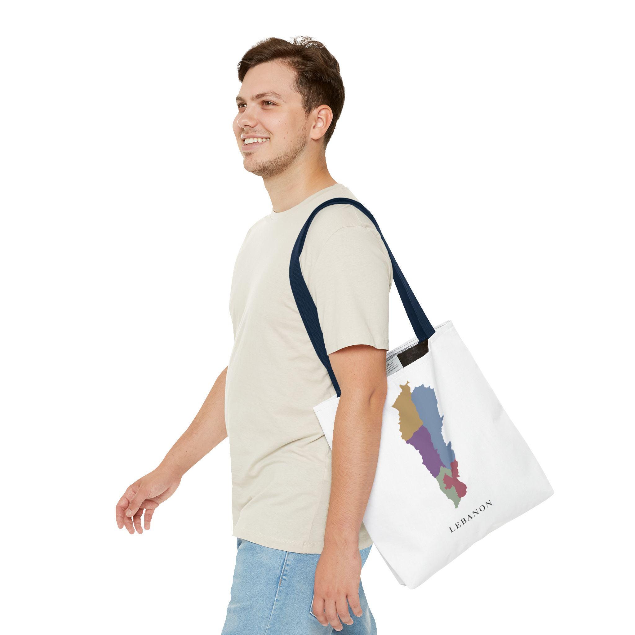 Lebanon Map Tote Bag, Pastel Colors, Arabic Art, Middle East Gift for ...