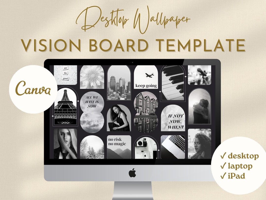 Desktop Wallpaper Vision Board | Mood Board MacBook Wallpaper | Canva ...