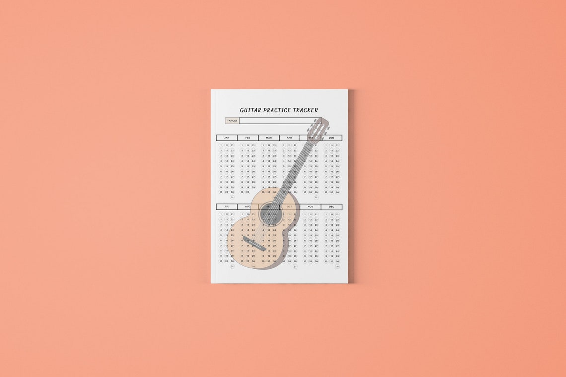 Guitar Practice Chart, Practice Log, Guitar Teacher, Guitar Practice ...