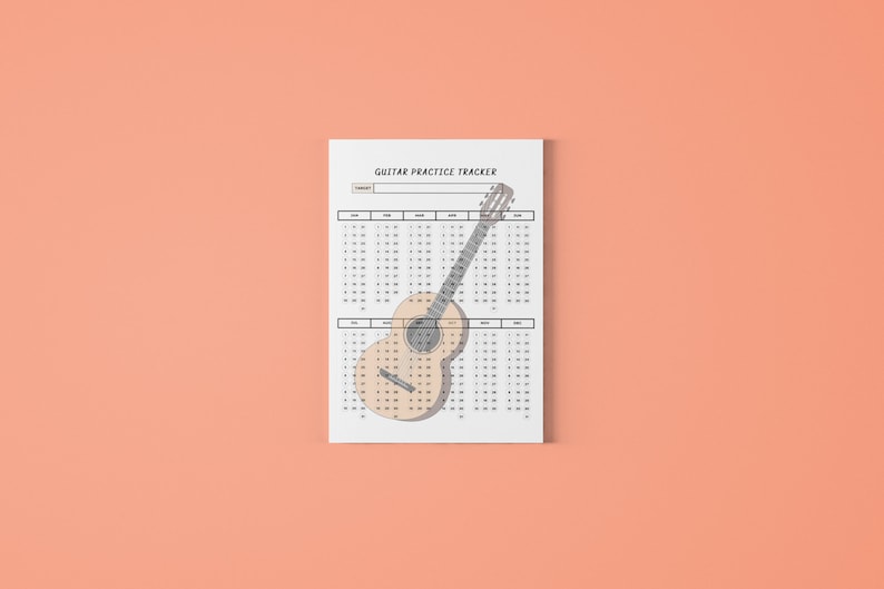 Guitar Practice Chart, Practice Log, Guitar Teacher, Guitar Practice ...