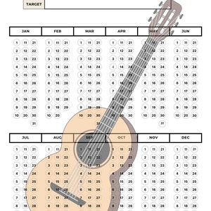 Guitar Practice Chart, Practice Log, Guitar Teacher, Guitar Practice ...