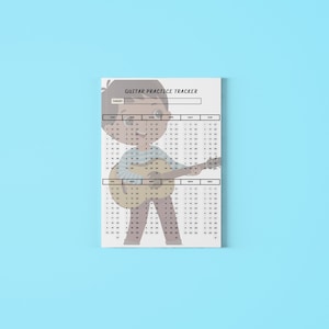 Guitar Practice Chart, Practice Log, Guitar Teacher, Guitar Practice ...
