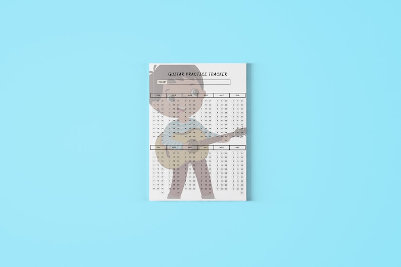 Guitar Practice Chart, Practice Log, Guitar Teacher, Guitar Practice ...