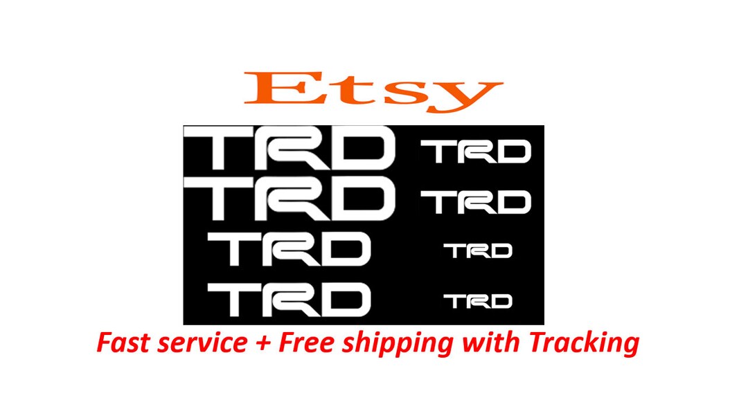8 X Toyota TRD Caliper Decal - White -US Made - Free Shipping - Etsy