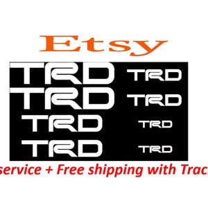 8 X Toyota TRD Caliper Decal - White -US Made - Free Shipping - Etsy