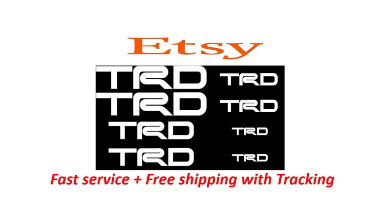 8 X Toyota TRD Caliper Decal - White -US Made - Free Shipping - Etsy