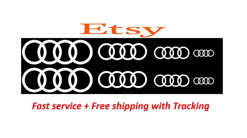8 X AUDI Caliper Decal - White -US Made - Free Shipping - Etsy