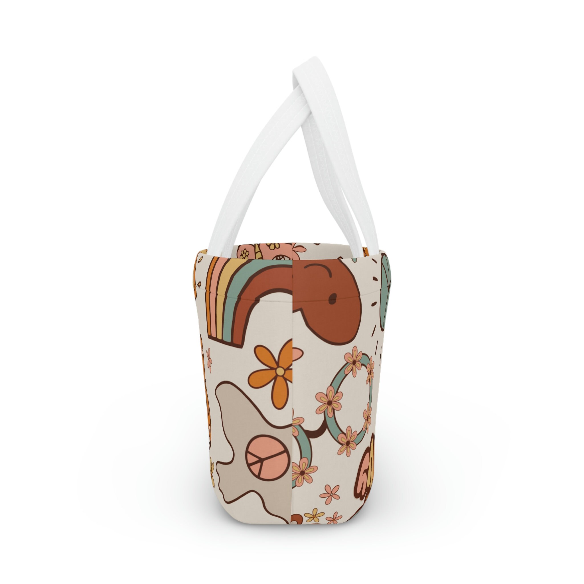 Groovy Lunch Bag, Hippie Lunch Bag, Mushroom Lunch Bag, Retro Lunch Bag ...