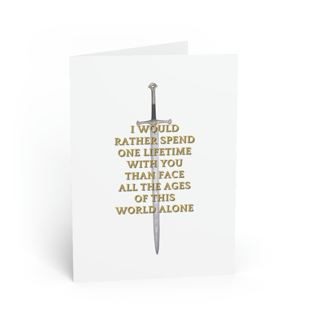 Lord of the Rings Valentine's Day Greeting Card LOTR Arwen Aragorn ...