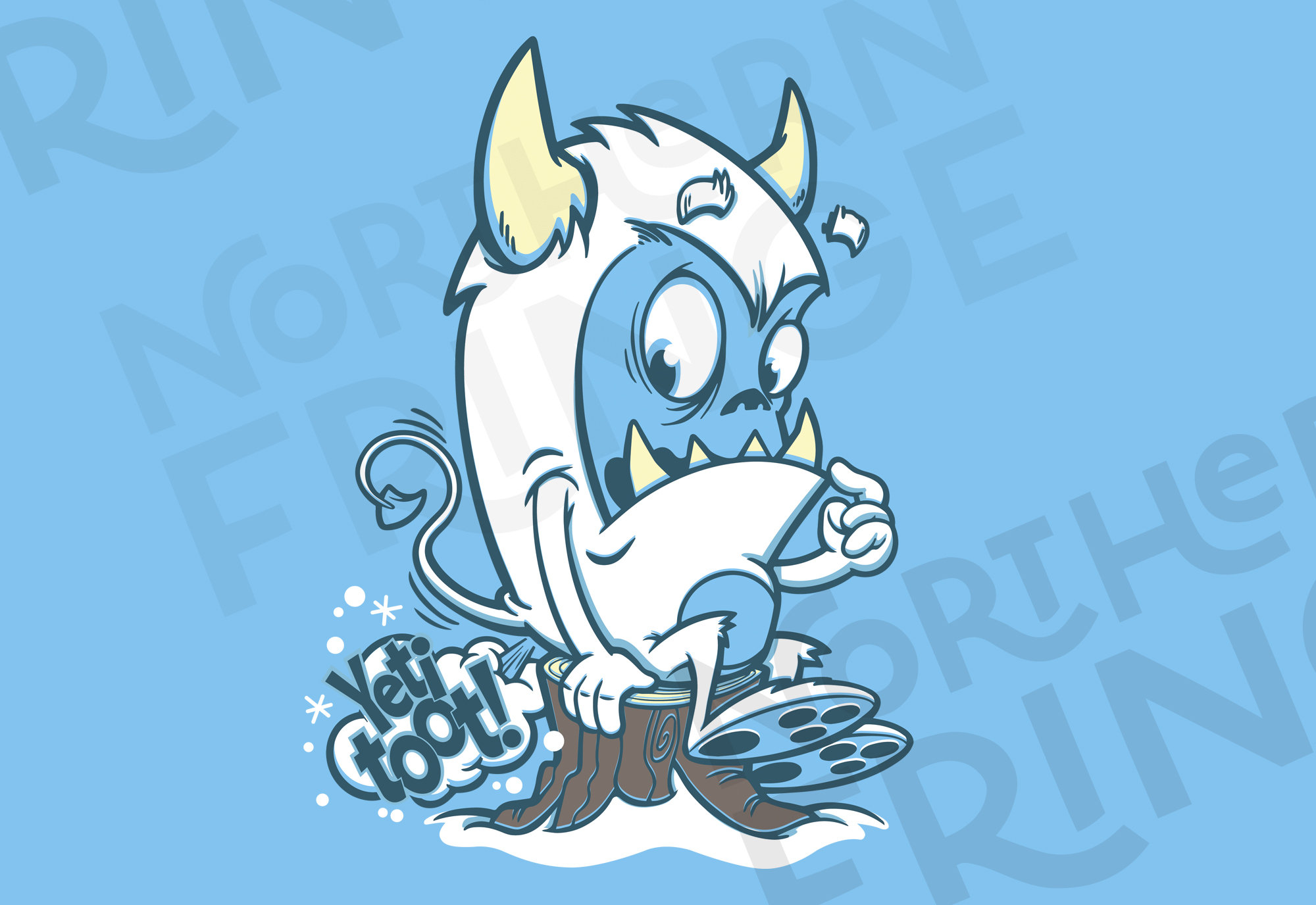 Yeti Toot Cut File, Clip Art, Cricut Silhouette Machine File, Print on ...