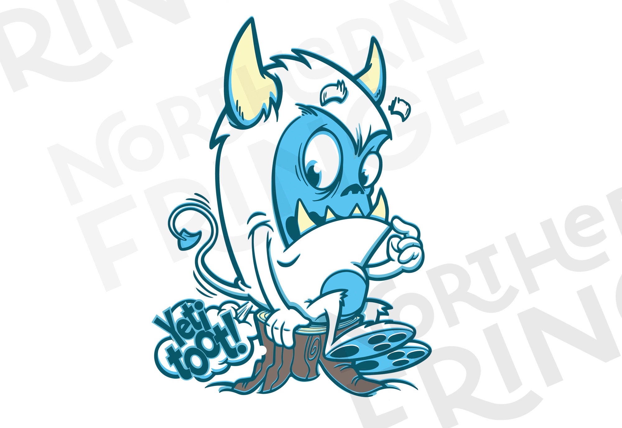 Yeti Toot Cut File, Clip Art, Cricut Silhouette Machine File, Print on ...