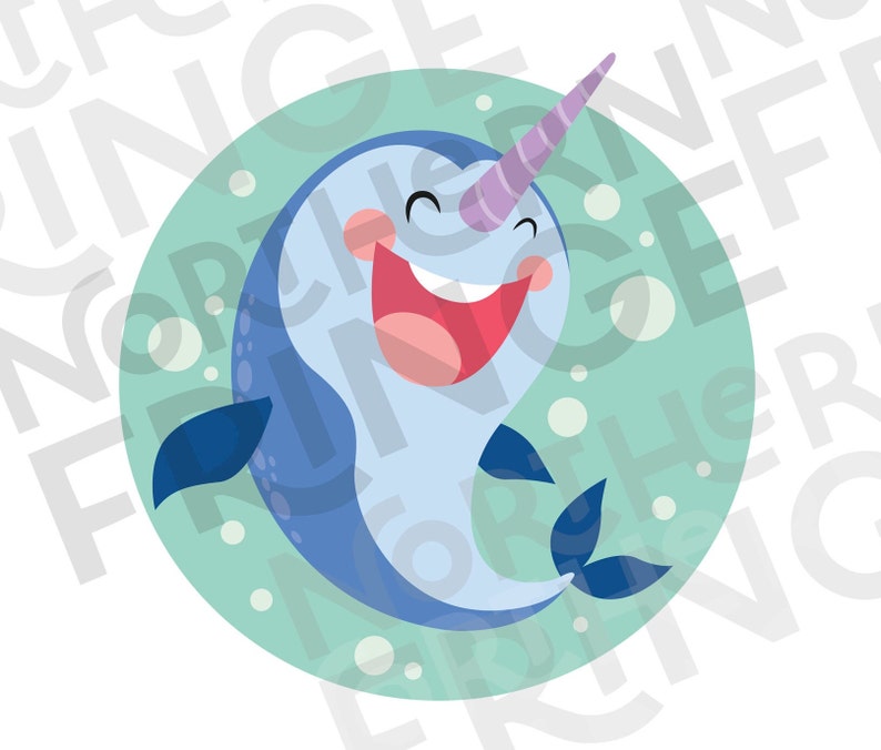 Original Narwhal Digital Clip Art, Narwhal SVG, Cricut Cut File, DIY T ...