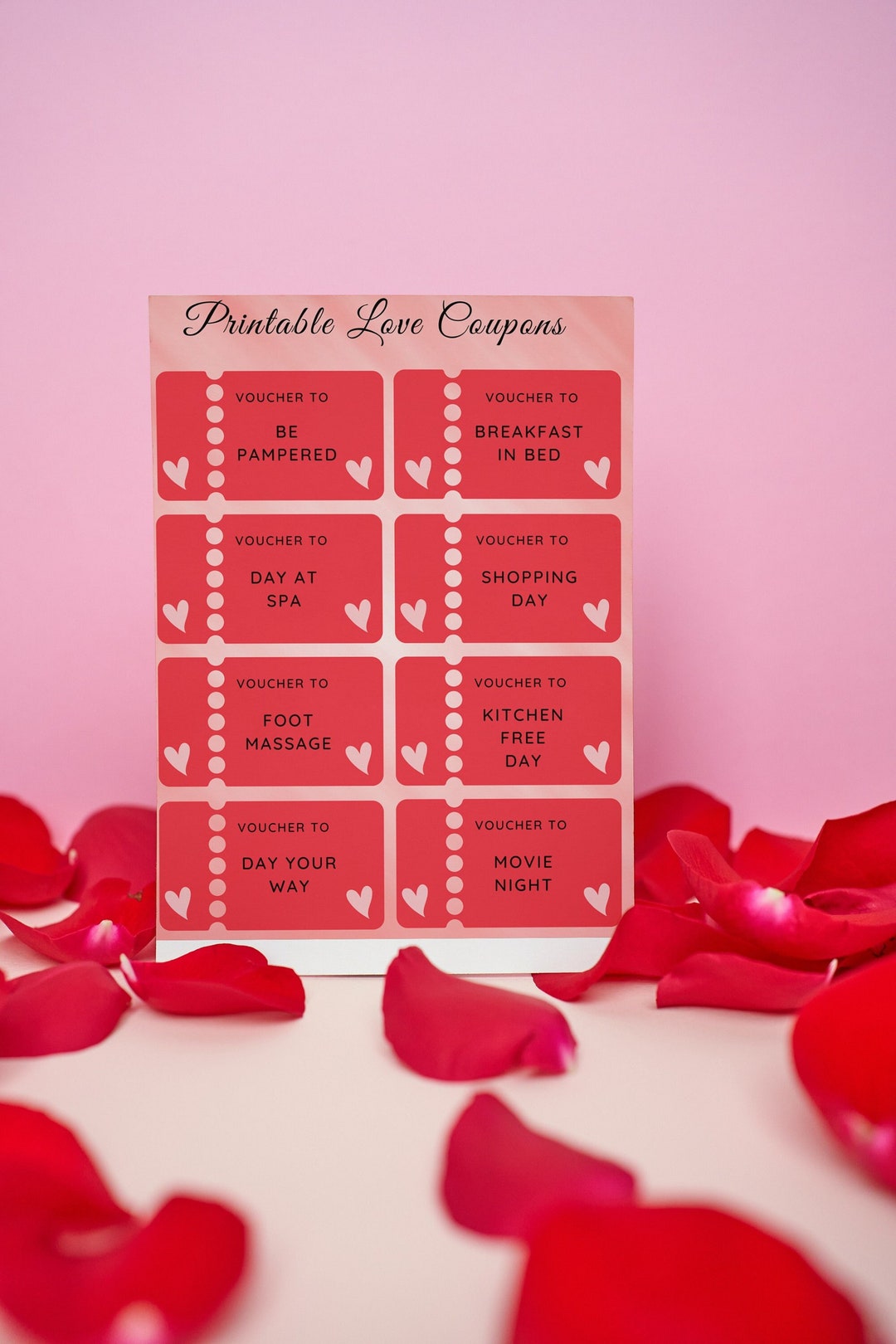 Editable Digital Printable Valentines Day Love Coupons Minimalistic ...
