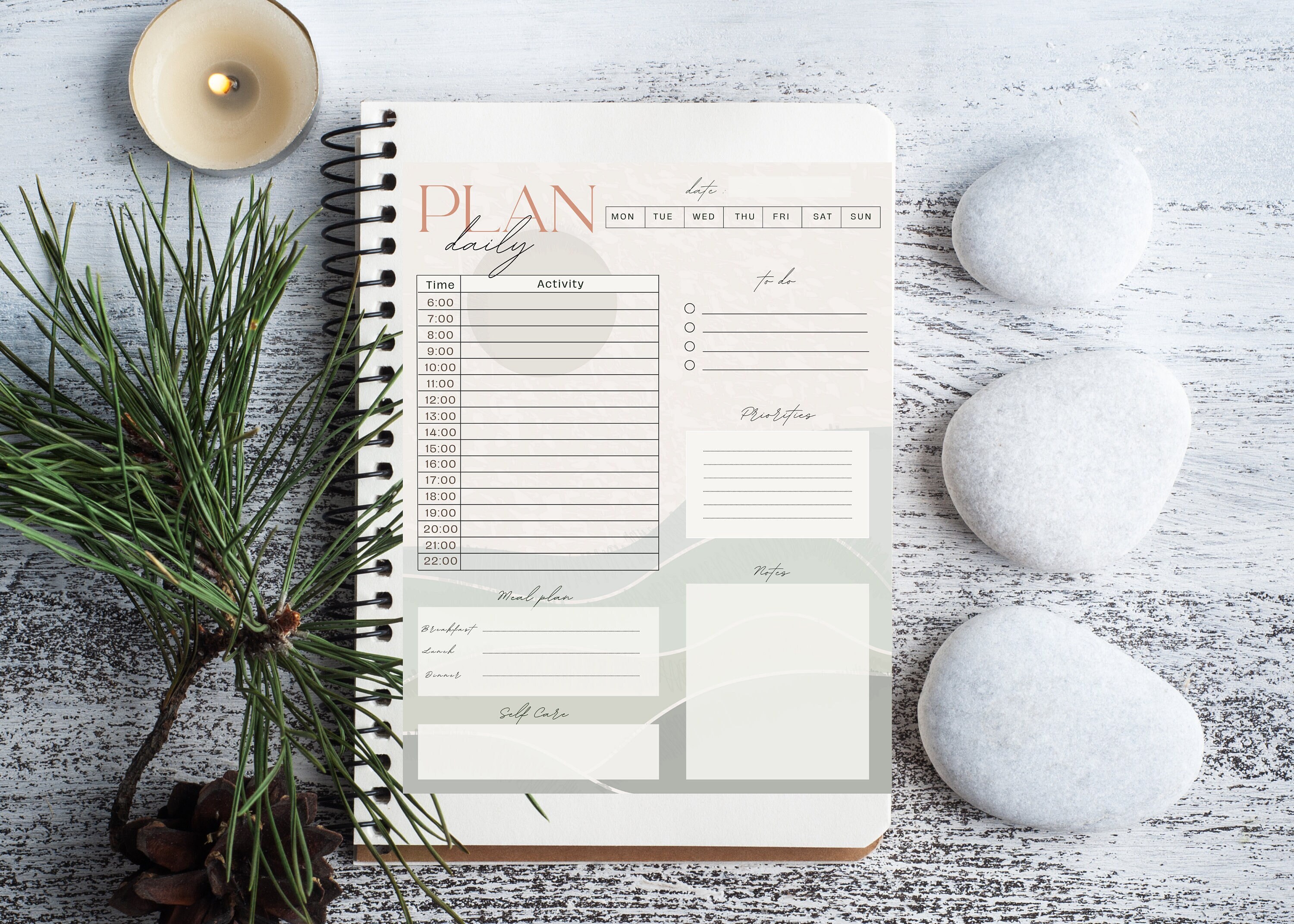 Printable Editable Daily Planner With 5 Designs Included - Etsy