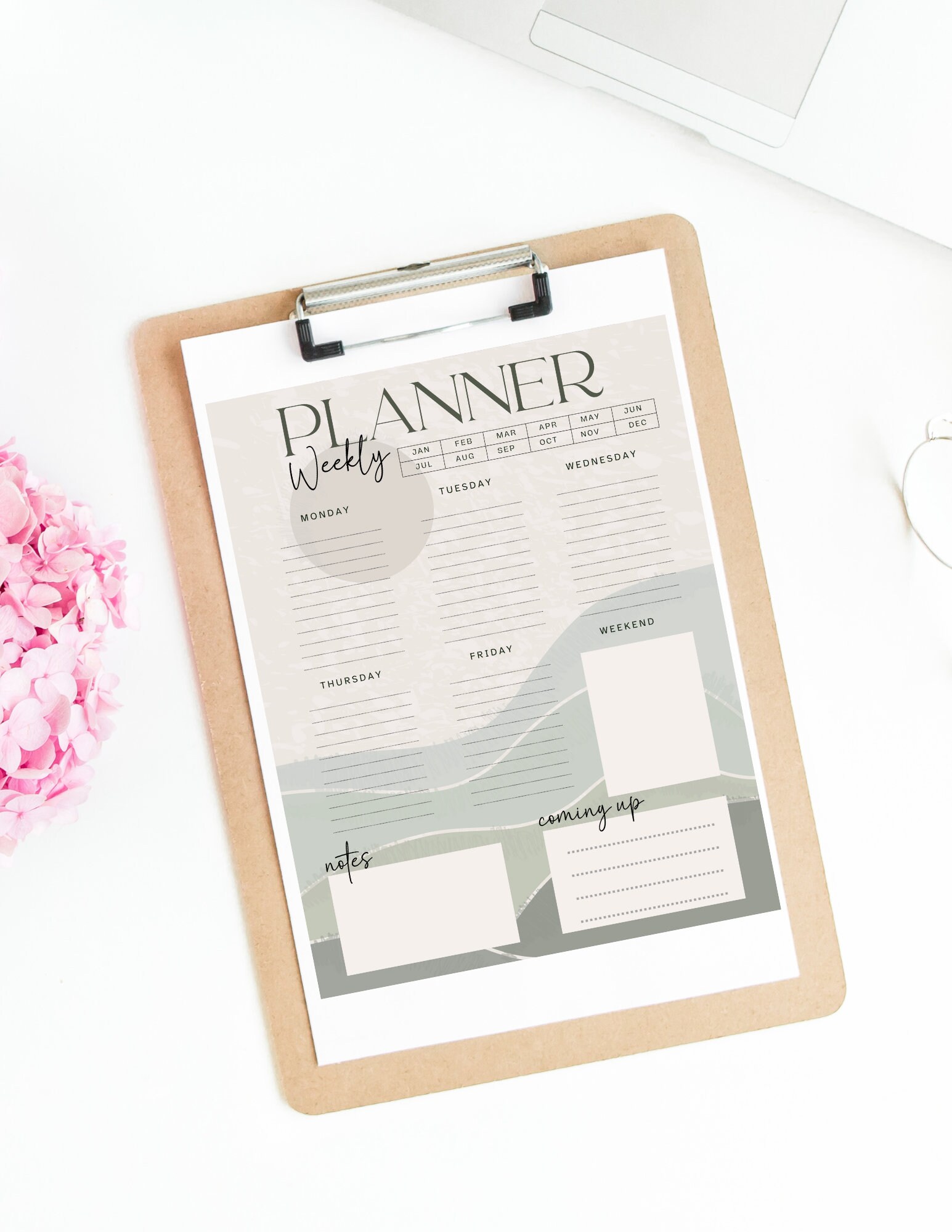 Editable Printable Weekly Planner - 7 Designs for Each Weekday! Boho ...