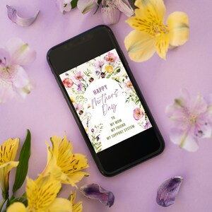 Mothers Day Digital Card Template - Fully Editable, Great Last Min Card ...