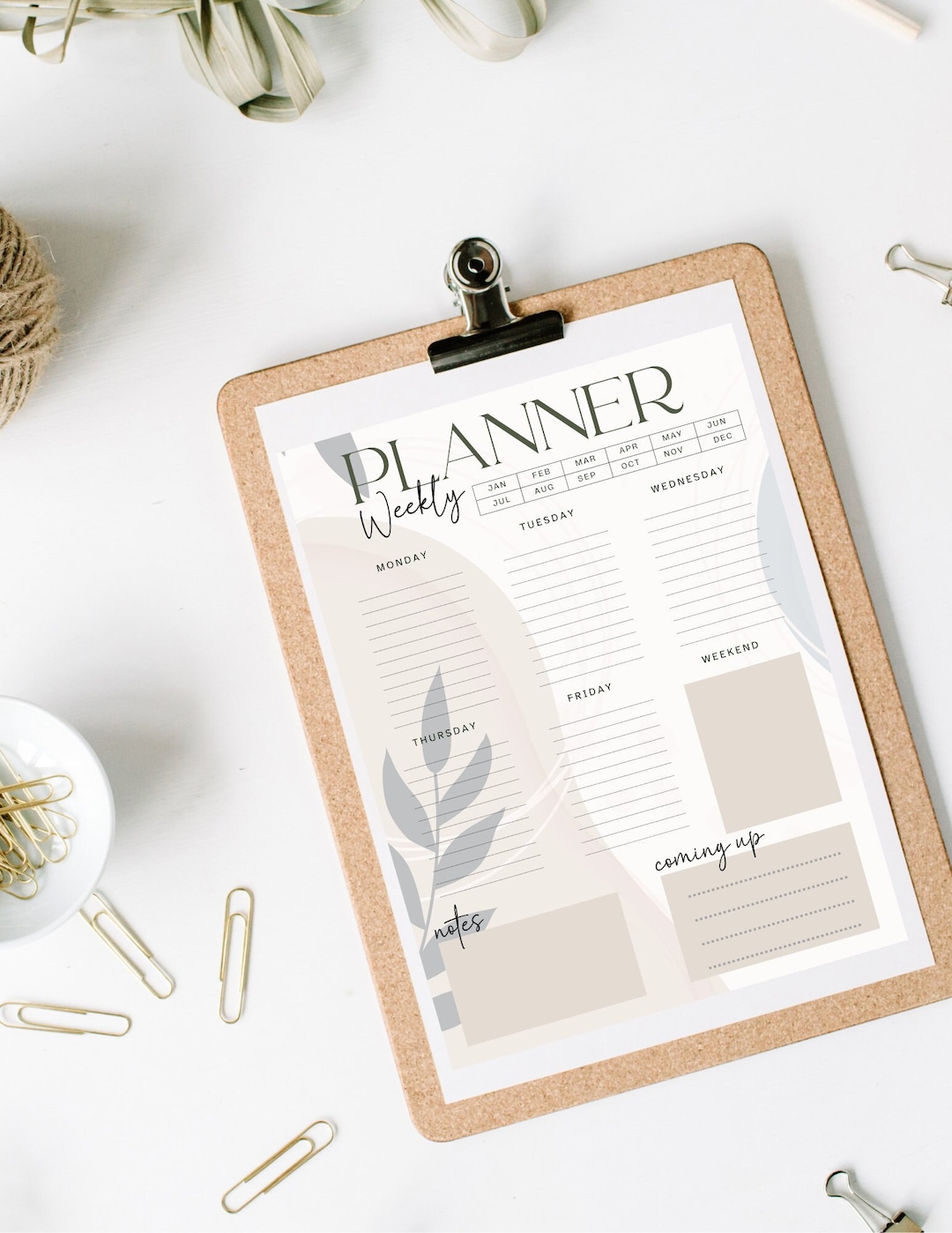 Editable Printable Weekly Planner - 7 Designs for Each Weekday! Boho ...