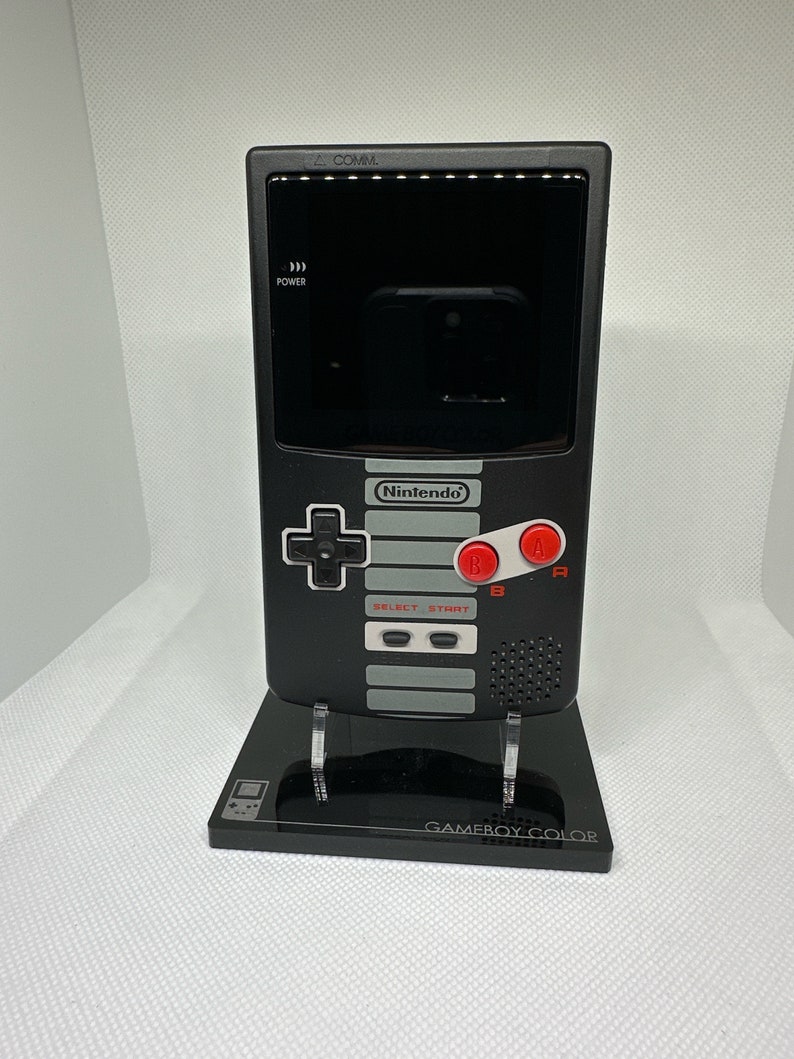 NES Themed Backlit Modded Game Boy Color GBC, Laminated IPS Screen ...